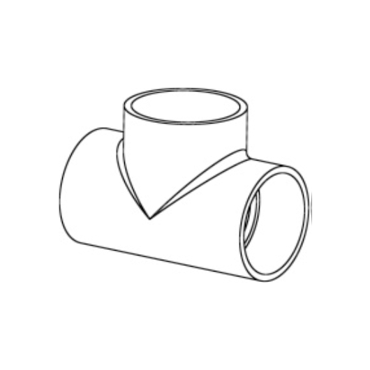 Pvc T Glue Coupler 50mm – Cavalo